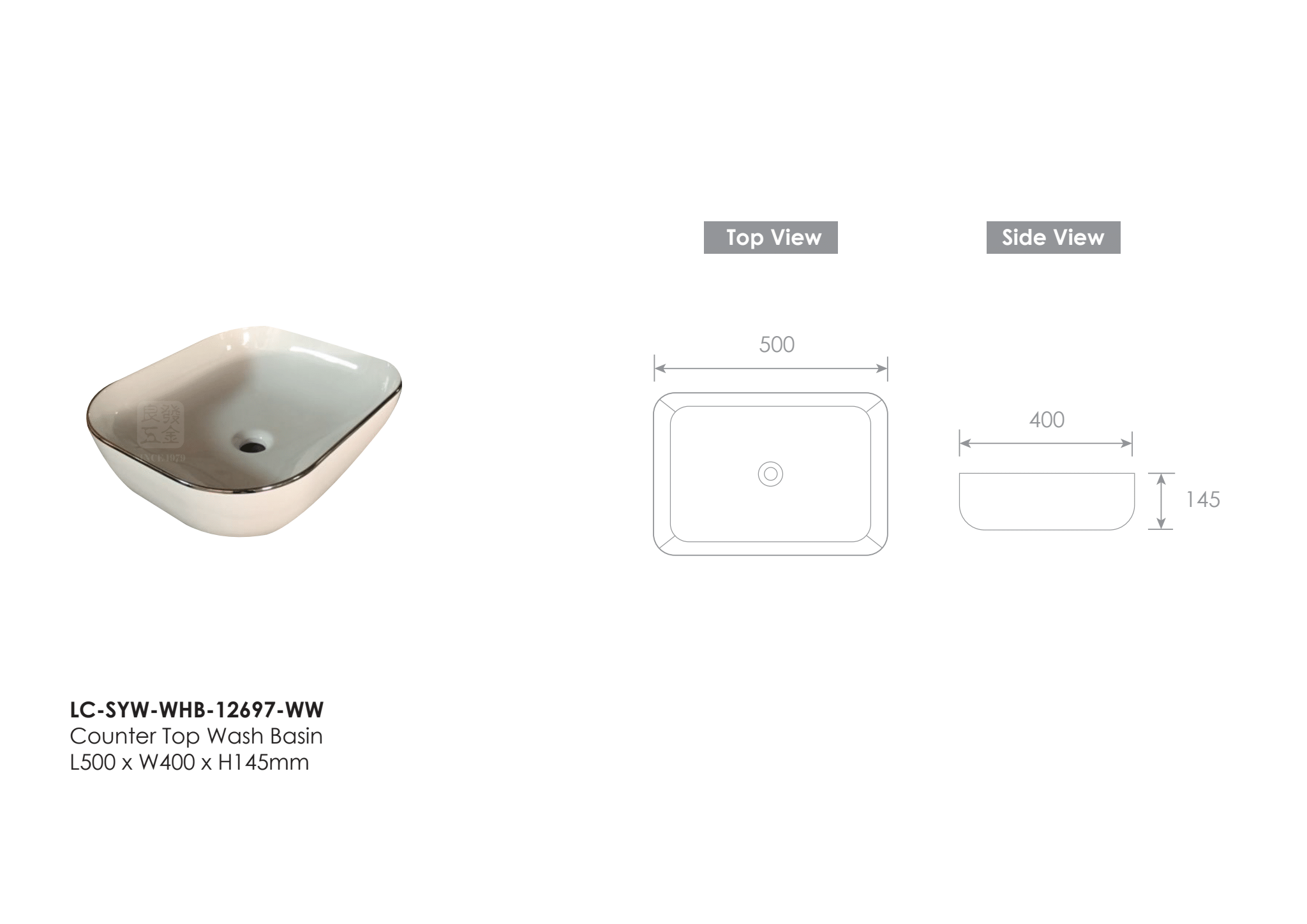 Above Counter Wash Basin - White – Big Bath Sdn Bhd